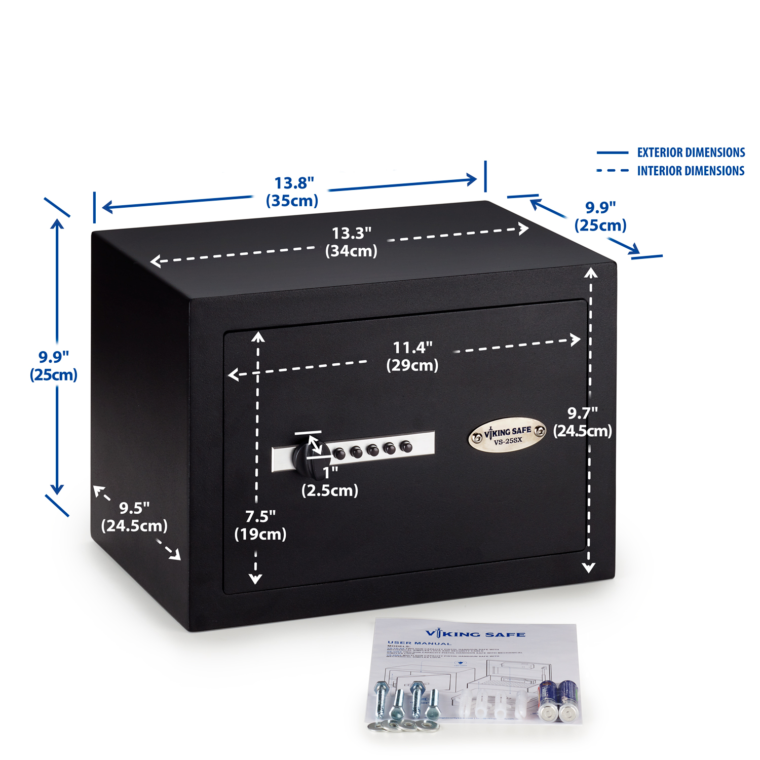 Viking Security Safe VS-25SX Multi Gun Capacity Pistol Handgun Safe ...